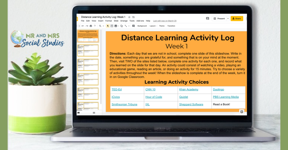 5 Teaching Ideas for Social Studies Distance Learning - Mr and Mrs ...
