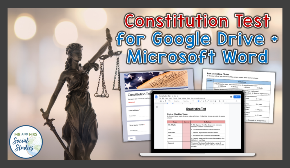 How to Teach the US Constitution - Mr and Mrs Social Studies