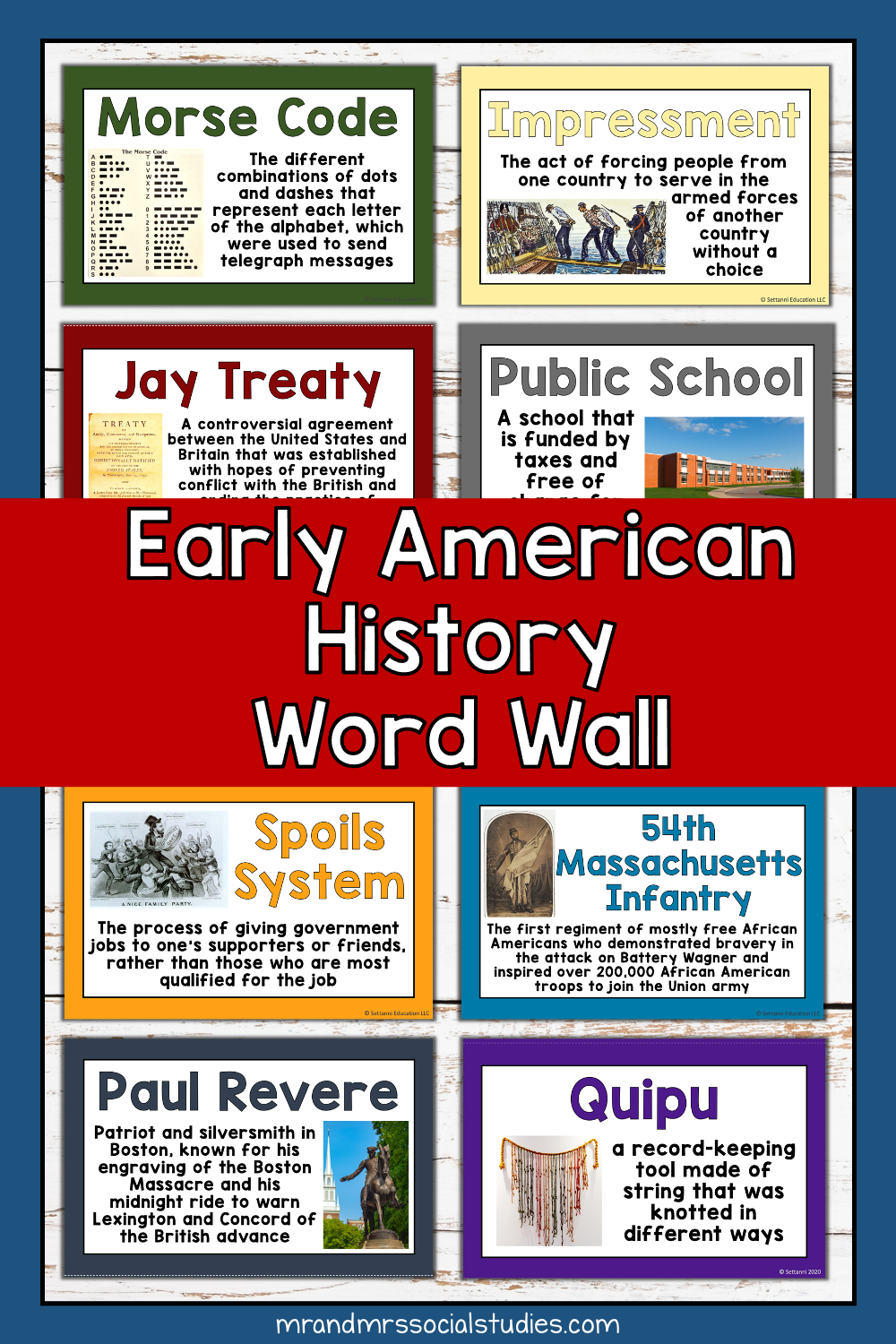 Early American History Word Wall: A How-To Guide - Mr and Mrs Social ...