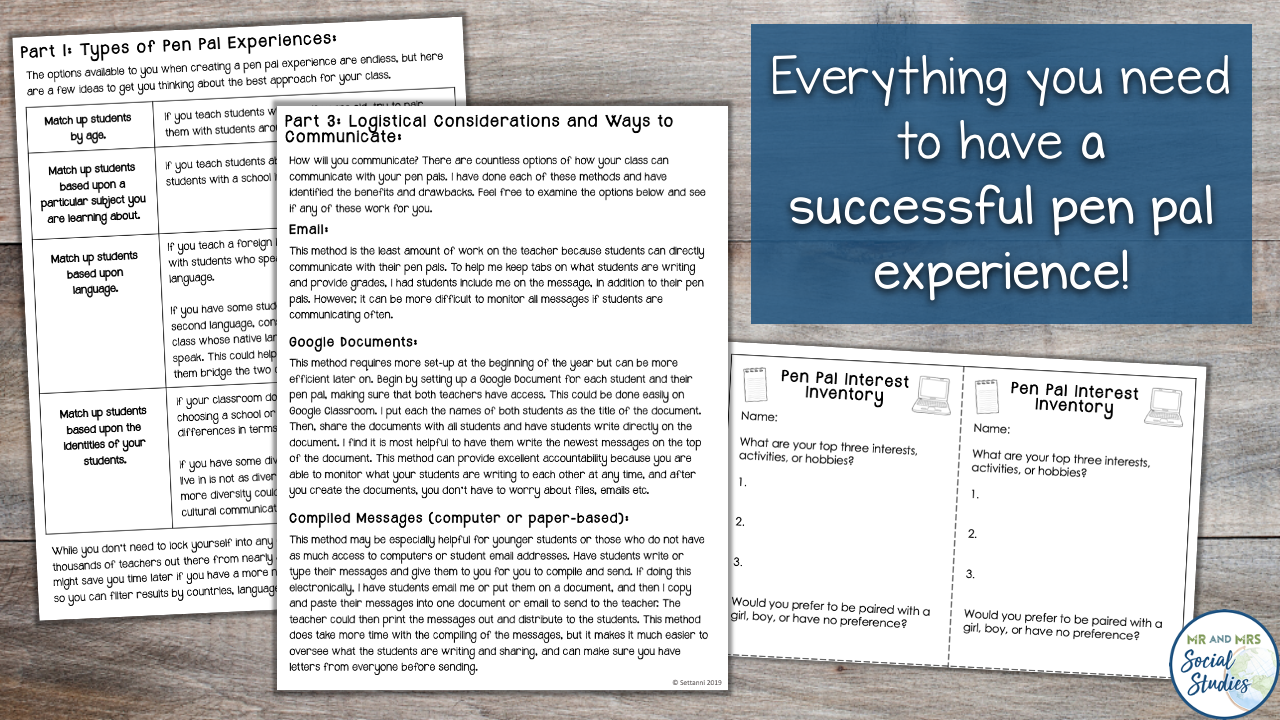 The Benefits of Student Pen Pals - Mr and Mrs Social Studies