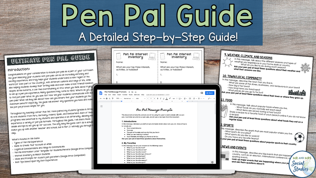 The Benefits of Student Pen Pals - Mr and Mrs Social Studies